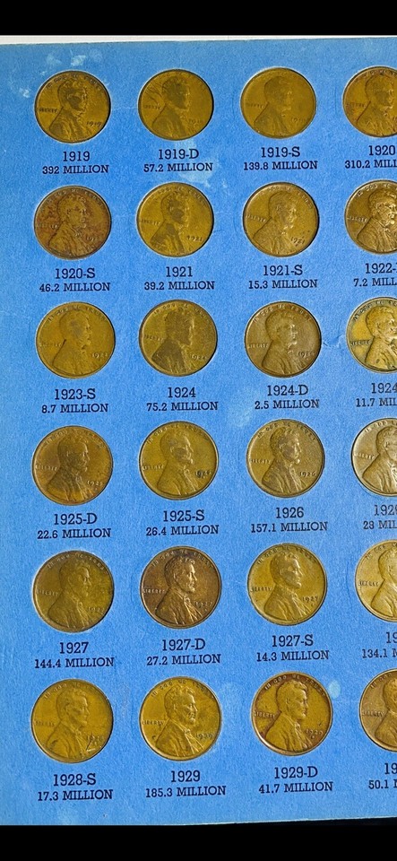 1909-1940 wheat cent collection Book 1909 S VDB Messing | eBay