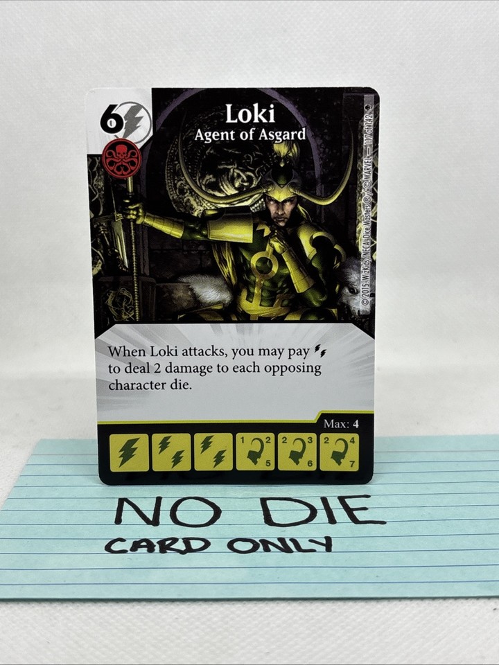 LOKI * AGENT OF ASGARD 117 Rare Age of Ultron Set Dice Masters NO DIE ...