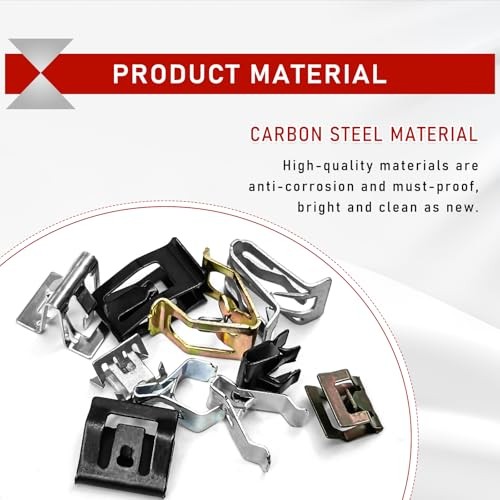 100Pcs 10 Sizes Metal Trim Clip - Panel Spring Clip Kit 7.9mm 10mm 11mm ...