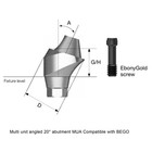 Dental Multi unit angled 20° abutment MUA Prosthetic Compatible Bego ...