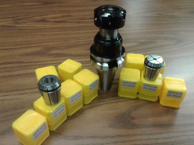 BT40-ER32 Floating Tap/Tapping Holder w 11 inch & NPT tap collets #BT40 ...