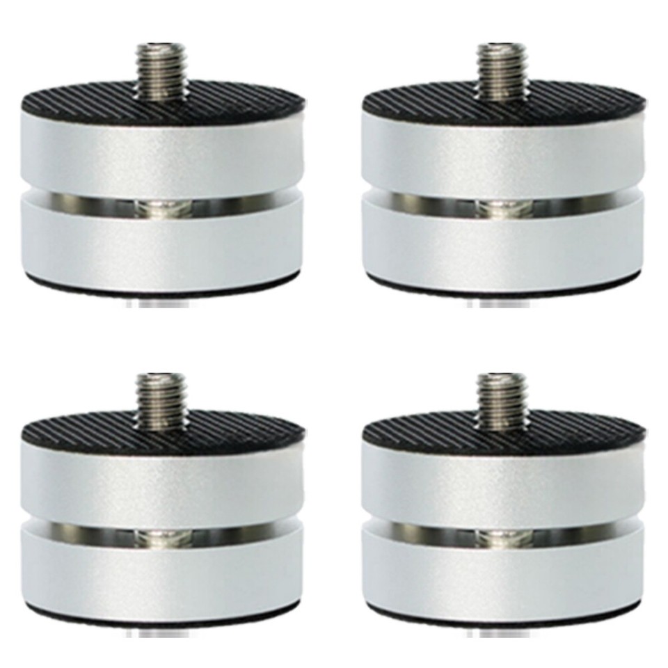 4Sets Aluminum HiFi Speaker Turntable Isolation Stand Feet Base Pad ...