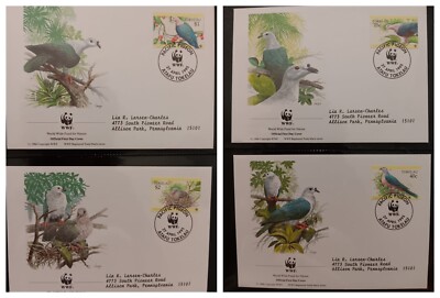 O) TOKELAU, WWF, WORLD WILDLIFE FUND, BIRDS, PACIFIC - PIGEON, FDC XF ...