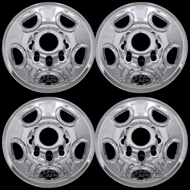 4 Chrome Express Van 16" 8 Lug Wheel Skins Hub Caps Rim Simulators ...