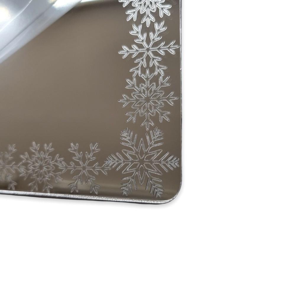 Snowflake Rectangle Shaped Mirrors with Hook for Hanging Bespoke Sizes ...
