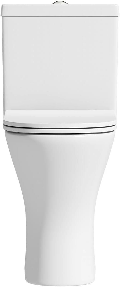 Round Comfort Raised Height WC Pan, Cistern & Heavy Duty Soft Closing ...