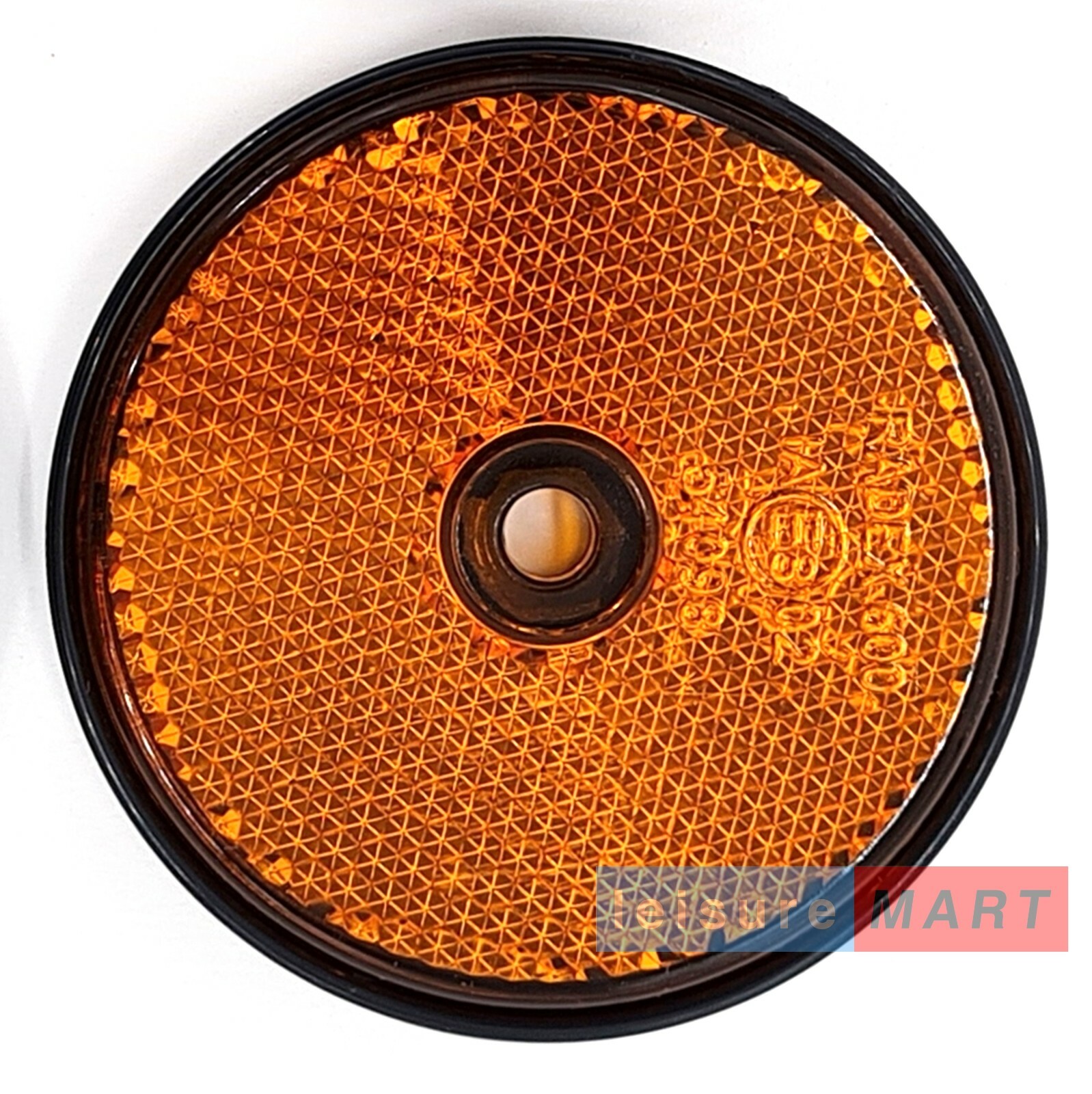 A Pair of Amber / Orange Side Reflectors Screw On Type Round for Trucks ...
