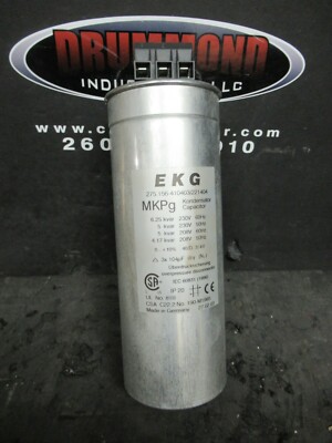EKG MKPg KONDENSATOR CAPACITOR 6.25 KVAR @ 230 VAC 60 HZ 275.156-410403 ...