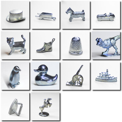 Lot of 14 Monopoly Metal Game Tokens Classic and Standard | eBay