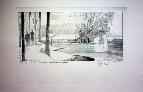 Pocahontas II New World SIGNED Dennis Greco Production Background ...