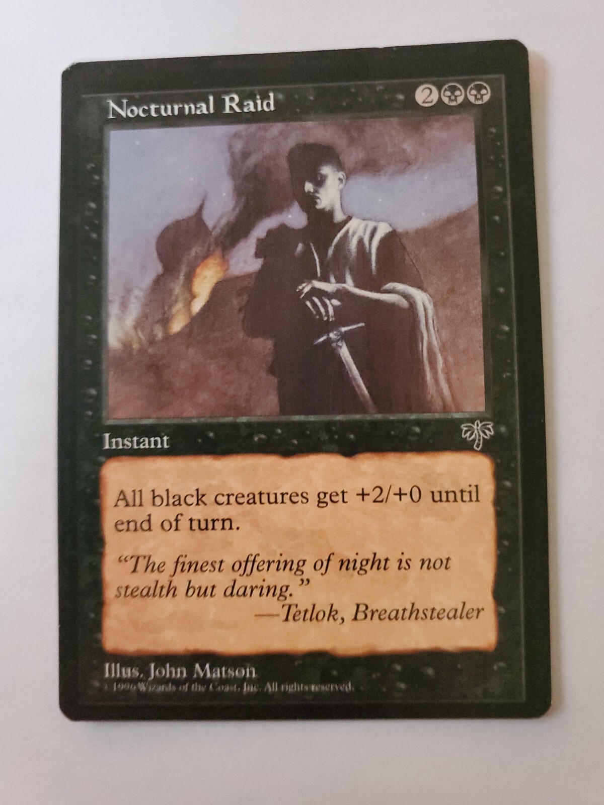 MTG Magic The Gathering Card Nocturnal Raid Instant Black Mirage 1996 ...