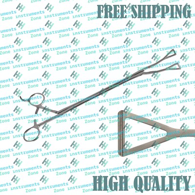 VATS Duval Clamp with Ratchet 13.5" Curved 1x2 Debakey Jaw Thoracic ...