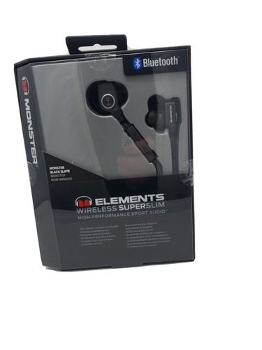 Monster Elements Wireless in-Ear Bluetooth Earbud Headphones Black ...