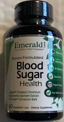 Emerald Laboratories, Blood Sugar Health 60 Vegetable Caps Exp. 09/25 ...