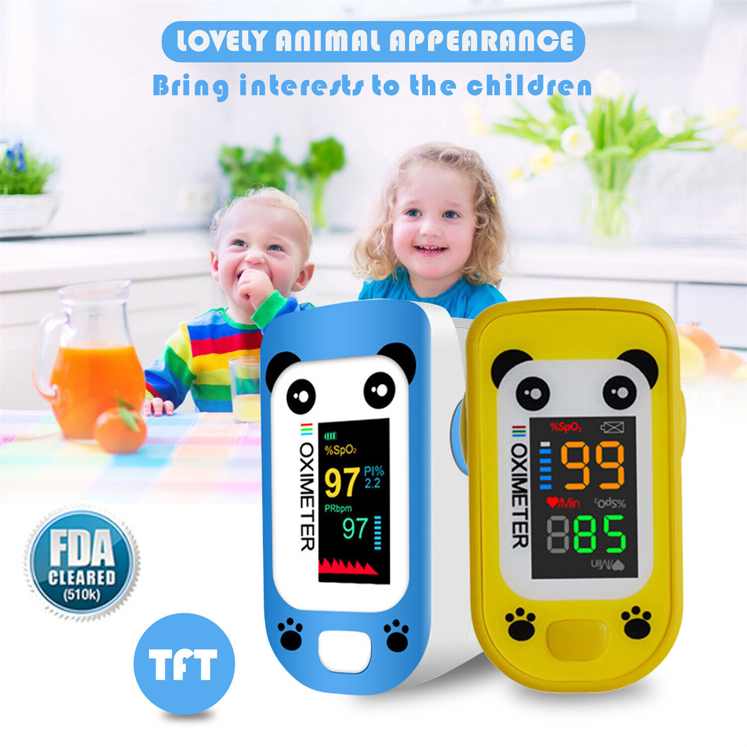Baby Kid Finger Pulse Oximeter Blood Oxygen SpO2 Saturation Monitor ...