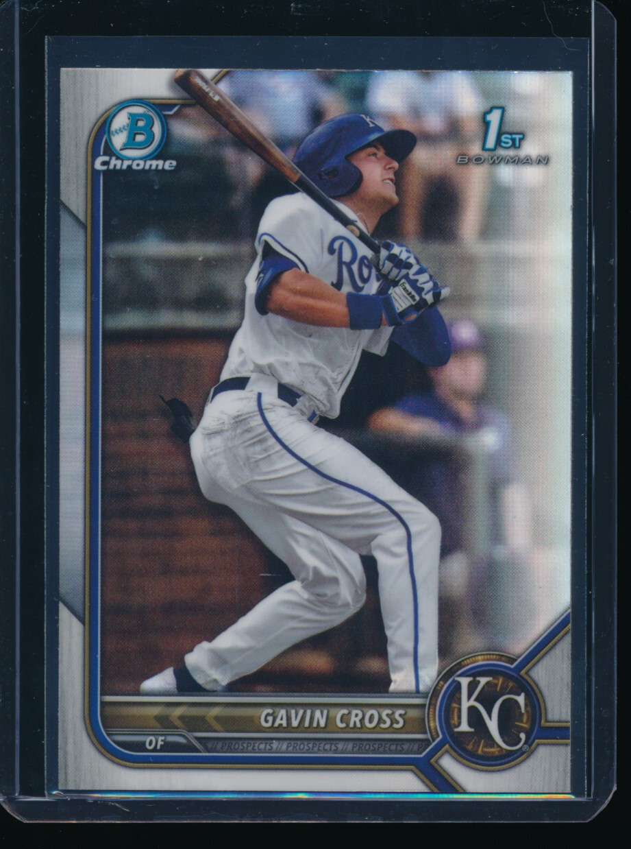 GAVIN CROSS 1st 2022 Bowman Chrome Draft REFRACTOR KC Royals Rookie ...