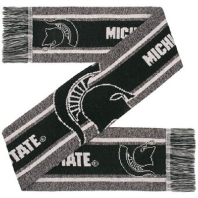FOCO NCAA Michigan State Spartans Gray Big Logo Scarf Appx.66" Long | eBay
