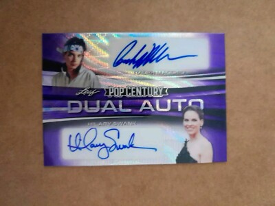 Ralph Macchio Hilary Swank /3 Purple Wave Autograph Card 2022 Leaf Pop ...