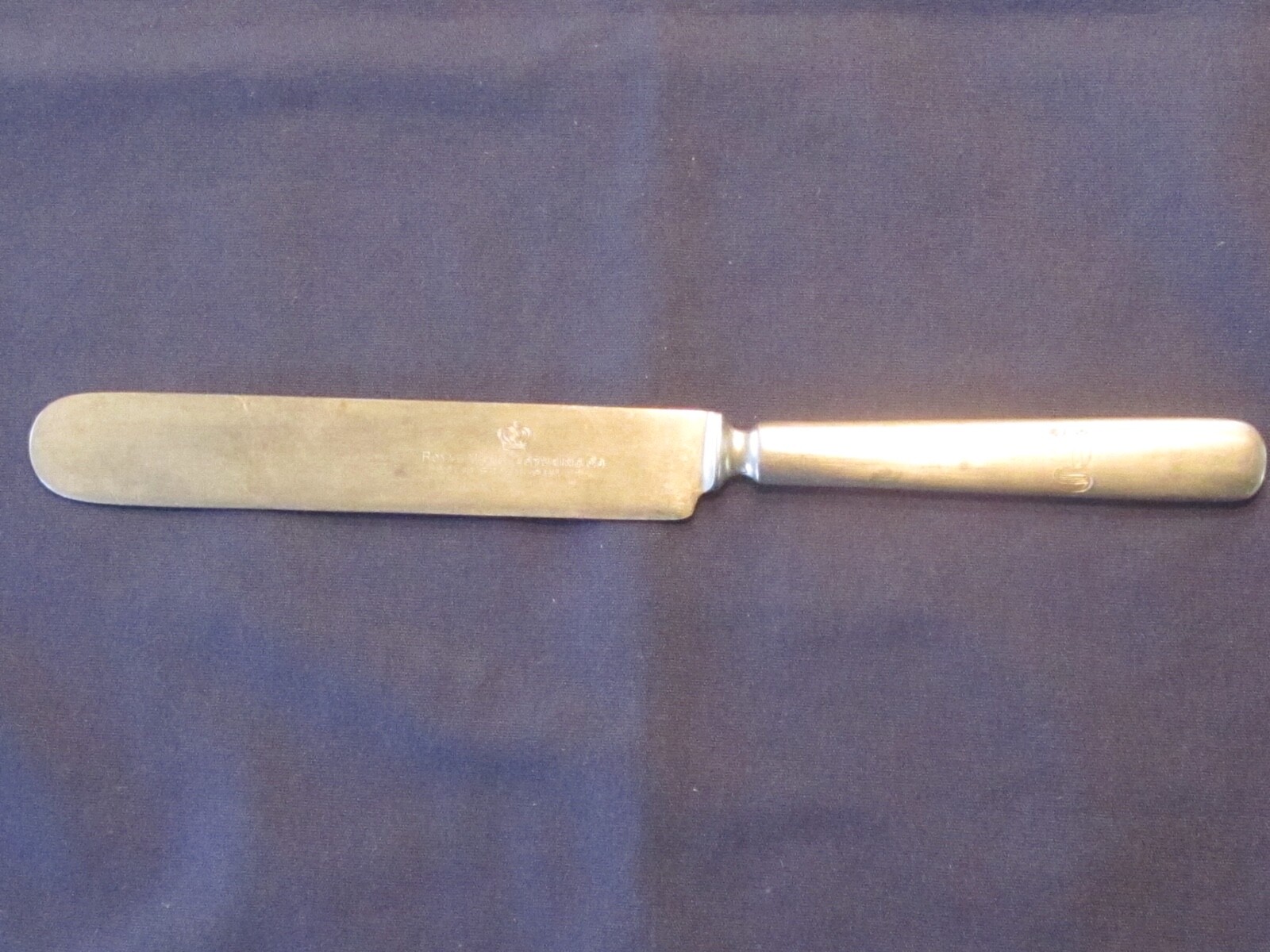 VINTAGE ROYAL MANUFACTURING CO. SOLID BRAZIL SILVER FLATWARE KNIFE ...