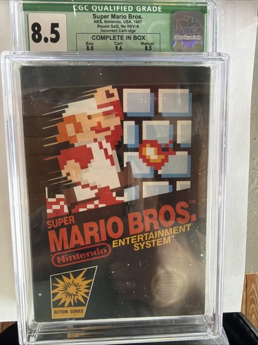 Super Mario Bros NES CGC Graded 8.5 Nintendo Entertainment System Great ...