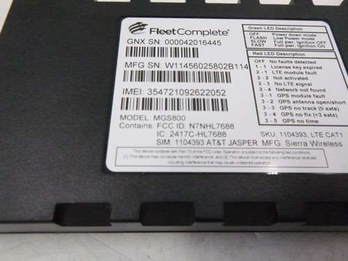 Fleet Complete MGS800 GPS Tracking System Module | eBay