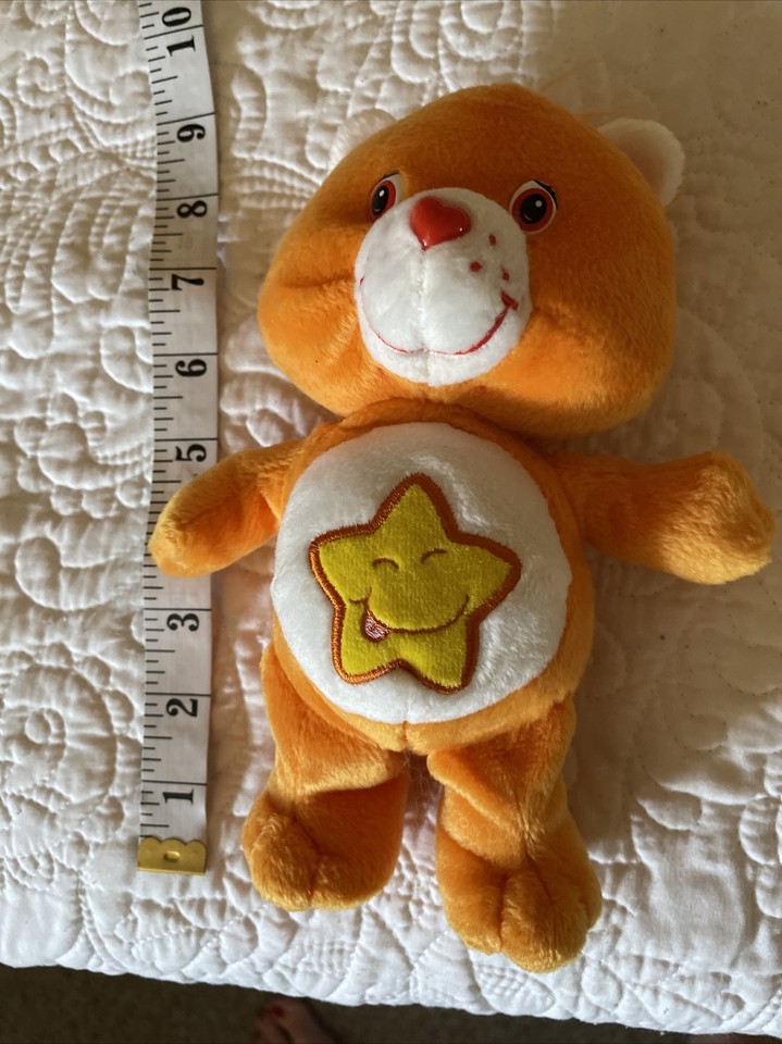 LN Care Bears STAR Laughs a lot Cub orange Plush 8" vintage stuffed ...