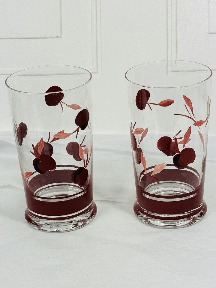2 Dansk Bing 16 Oz Highball Glasses Cherry Cherries | eBay