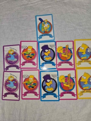 The Simpsons 1990 Trading Cards - Set of 10 Vintage Collectibles | eBay