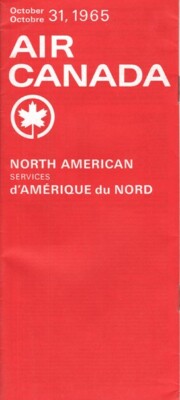 Air Canada timetable 1965/10/31 North American | eBay