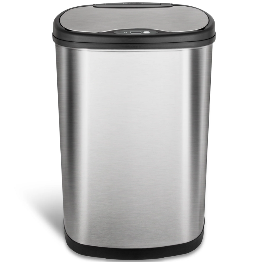 Nine Stars 13.2 Gal Trash Can, Motion Sensor Kitchen Trash Can ...