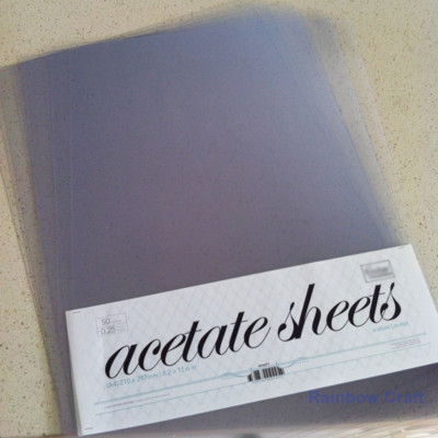 Clear A4 Acetate Sheet (210 x 297mm) for card window boxes 5, 10, 20 ...