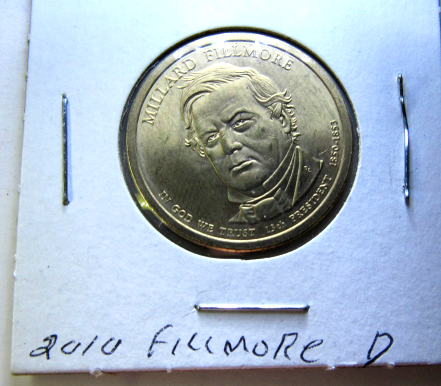 Millard Fillmore 13th President (1850-1853) Mint US One Dollar Coin ...