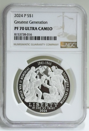 2024 P US $1 Commemorative Greatest Generation NGC PF70 UC | eBay