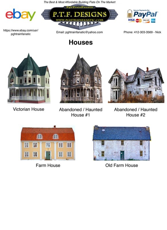 HO Scale “PSYCHO HOUSE ” HALLOWEEN BUILDING FLAT W/LED - BATES MOTEL ...