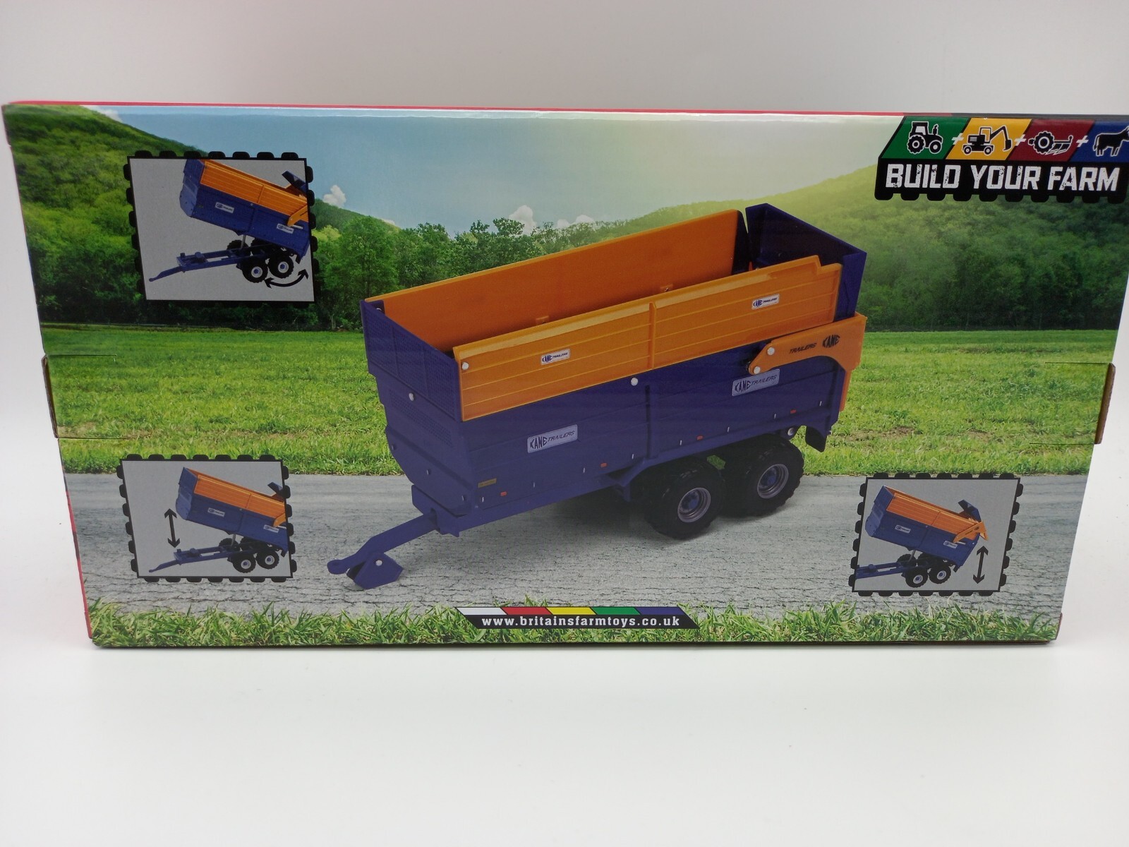 Britains 42700 Kane 16 Tonne Silage Trailer 1:32 Scale Model Farm Toy ...