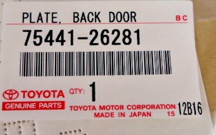 TOYOTA HIACE DECAL FROM JAN 2005 NEW GENUINE 7544126281 TRACKABLE POST ...