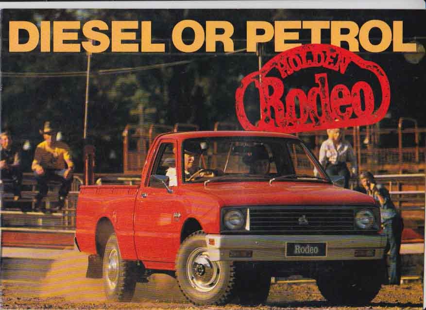 1981 HOLDEN KB RODEO UTE 8p Brochure & 2p Sheet Like ISUZU FASTER | eBay