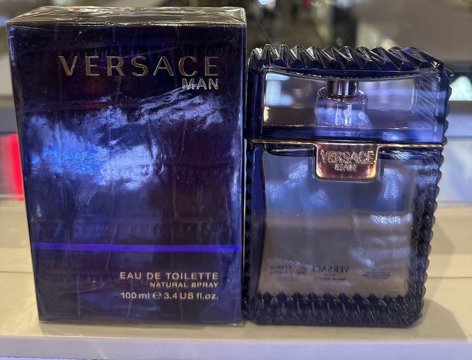 Vintage Rare: Versace Man "Purple" for men 3.4 oz / 100 ml OPEN BOX | eBay