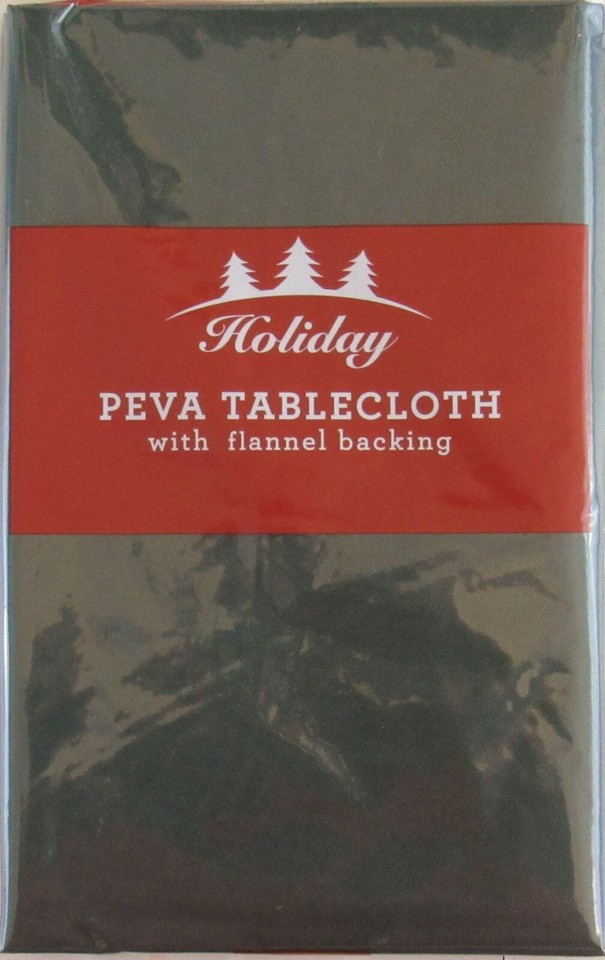 Solid Red or Green Color Vinyl Flannel Back Tablecloth Var Sizes | eBay