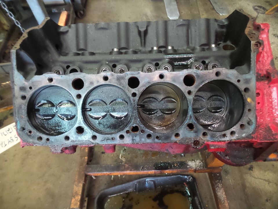 SBC 350 V8 ENGINE MOTOR 3970010 2 BOLT MAIN SMALL BLOCK CHEVY 30 OVER ...