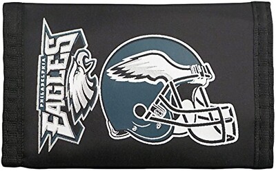 Rico Industries NFL Philadelphia Eagles Nylon Trifold Wallet , Black, 5 ...