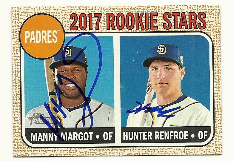 2017 HERITAGE 16 HUNTER RENFROE MANNY MARGOT AUTOGRAPHED SIGNED ...