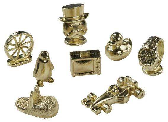 Gold Bunny Slipper Token Monopoly Game Gold Token Rare Rabbit Game ...