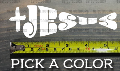 Jesus Fish Sticker Decal HEKI NOTW 5.5" Christian Flag Religious In God ...