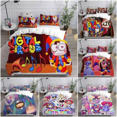 THE AMAZING DIGITAL CIRCUS 3D Bedding Set Duvet Cover Pillowcase Single ...