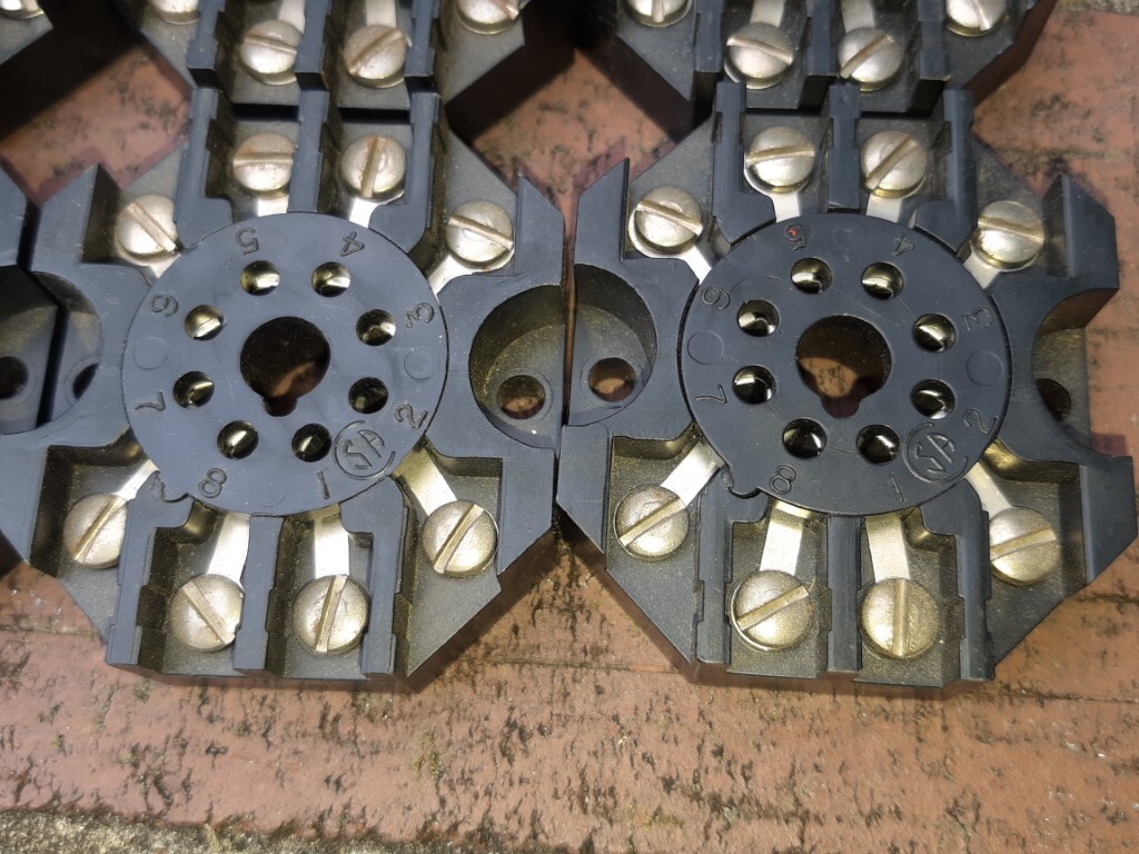 LOT OF 6 CUSTOM CONNECTOR RB08 RELAY SOCKET 10 AMP 300 VOLT 8 PIN FREE ...