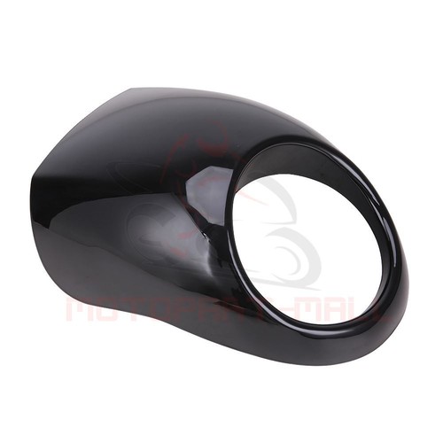 Gloss Black Front Headlight Fairing Cowl Cafe Racer For Harley ...