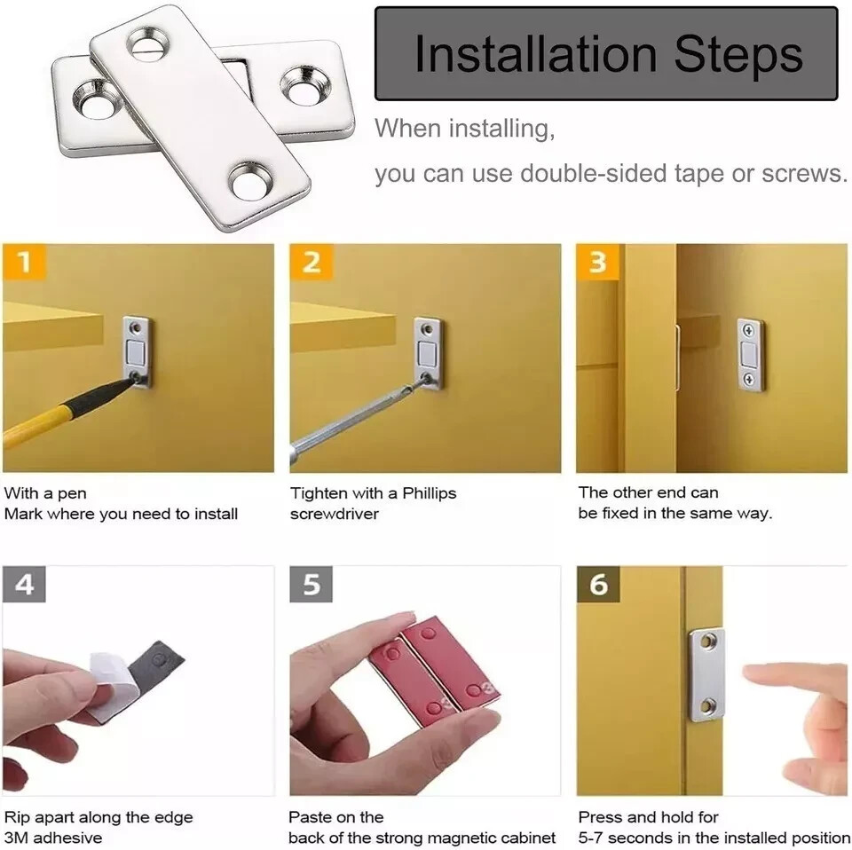 12 Pack Monkey Magnets Ultra-Thin Magnetic Plates Keep It All Shut ...