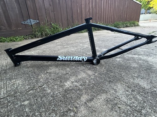 Used SUNDAY Forecaster BMX Frame Gloss Black 21" Dent in chainstay. | eBay