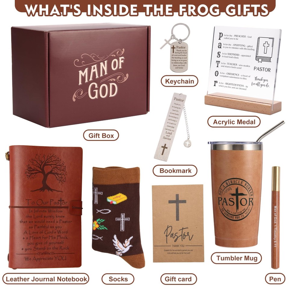 Pastor Appreciation Gifts for Men Christian Pastor Gifts Unique Pastor ...
